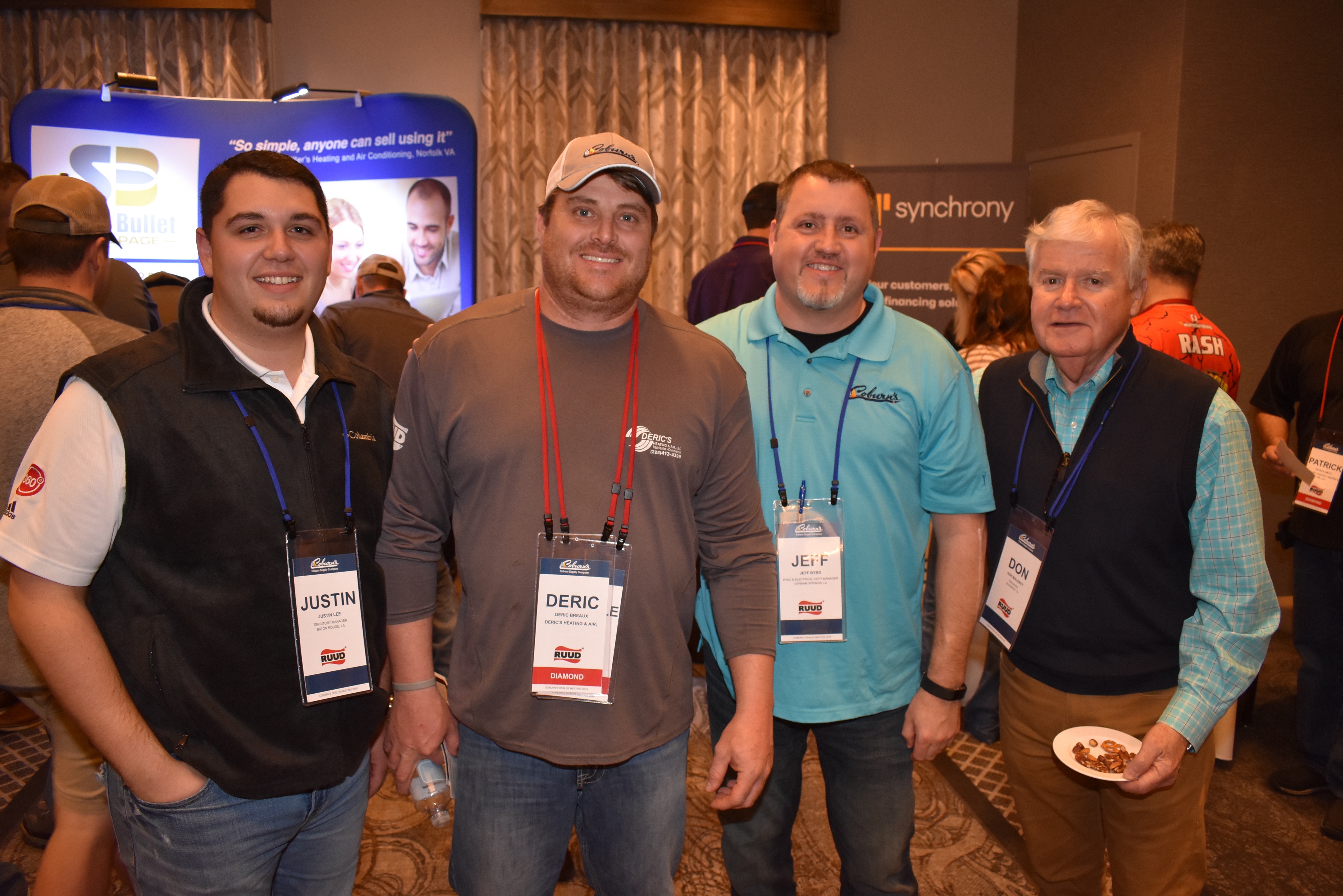 Justin Lee, Deric Breaux, Jeff Byrd with Don Maloney President of ...
