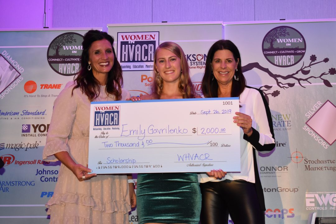 Scholarship Award Winner Emily Gavrilenko with Angie Snow and Denise ...