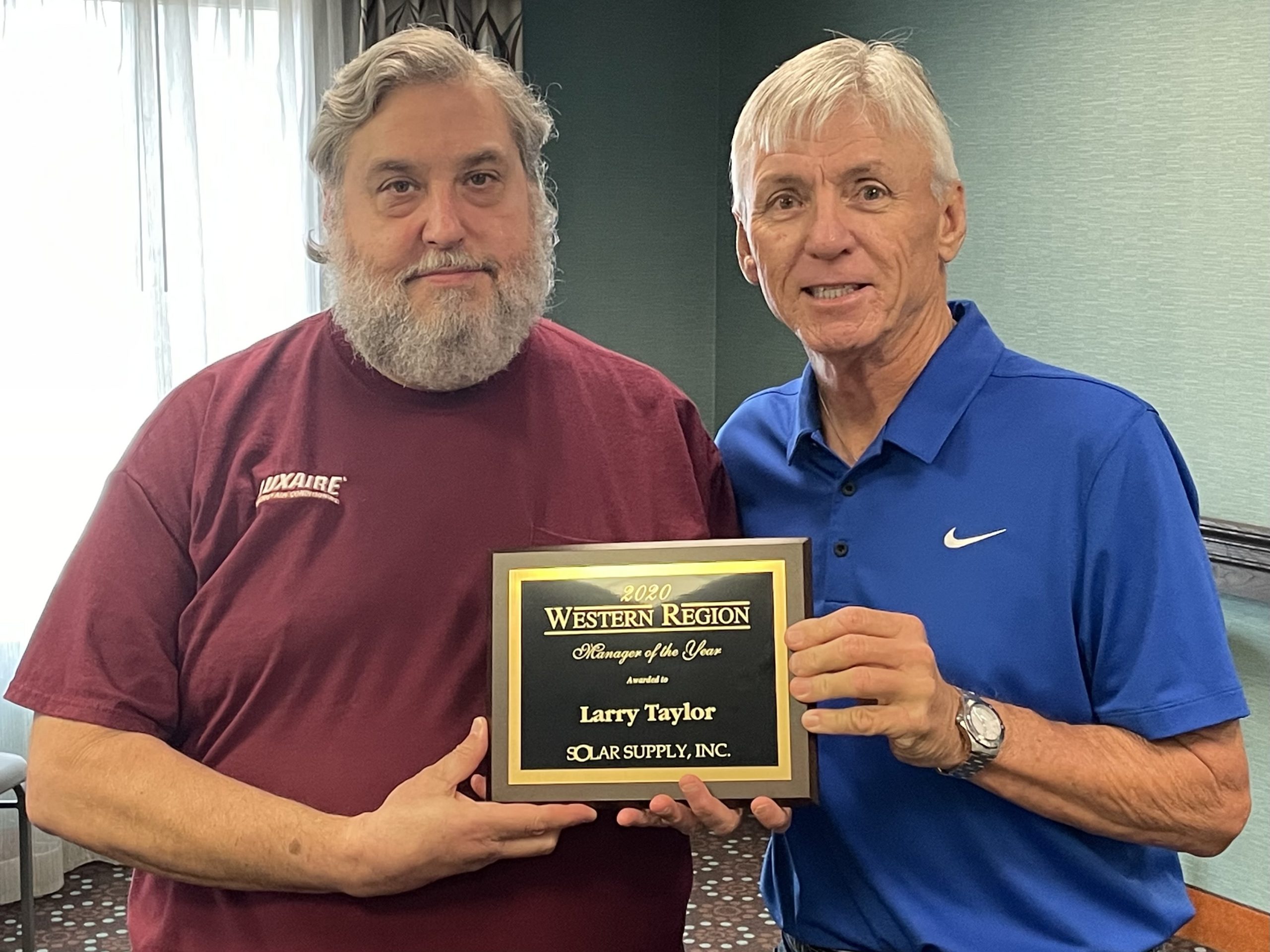 Western Region Manager of the Year Larry Taylor, Branch Manager ...